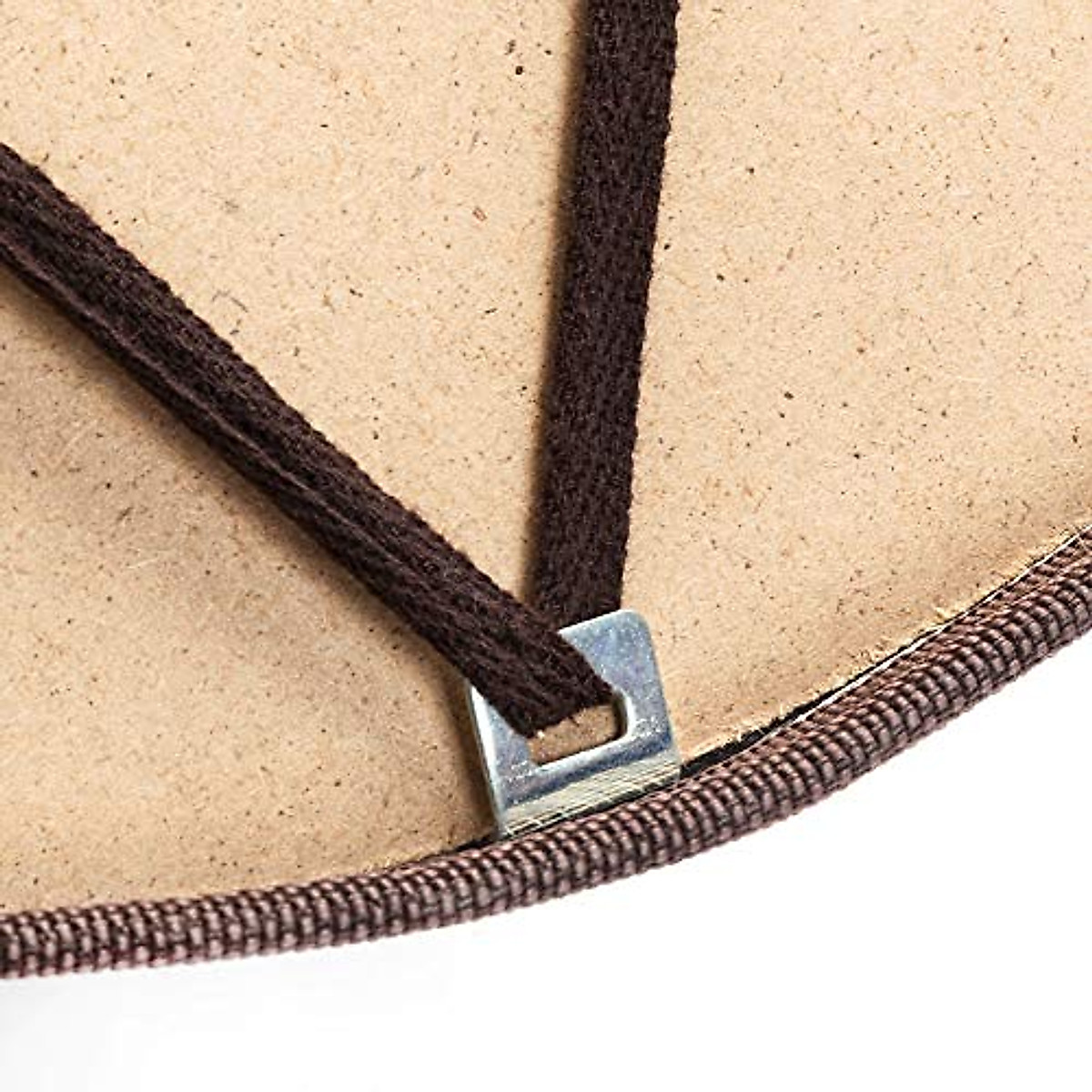 Ninitya Bucket folding dirty clothes basket with lid dark brown