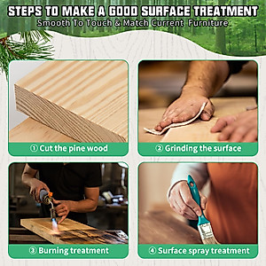 Long wooden step stool, 2 steps wood stool with non-slip pads for kitchen high bed for kids, adults and elderly (26.8" L*20.1" W*11.8" H)