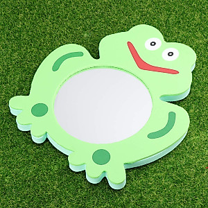 Kisangel Kid Bath Toys 1Pc Unbreakable Mirror EVA Baby Mirror Bath Bathing Play Water Toy Shower Toy for Children Kids Foam Bath Toys Baby Mirror ( Green Frogs Toddler Bath Toys