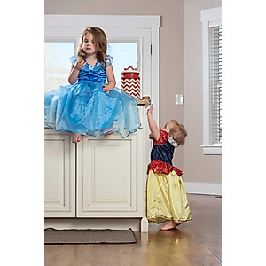 Little Adventures Deluxe Cinderella Butterfly Princess Dress Up Costume for Girls (Large Age 5-7) - Machine Washable Child Pretend Play and Party Dress with No Glitter