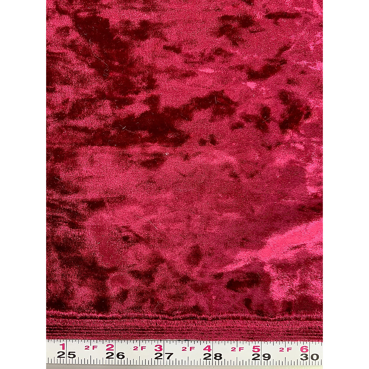 Samantha Wine Polyester Stretch Crushed Velvet Fabric by The Yard for Bows, Topknot. Headwraps, Scrunchies, Clothes, Costumes, Crafts