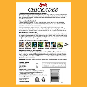 Lyric Chickadee Wild Bird Seed - Sunflower & Nut Premium Bird Food Mix for Chickadees, Nuthatches & Titmice - 20 lb bag
