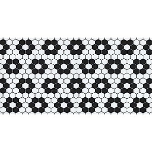 FloorPops FP3931 Biscotto Peel & Stick Floor Tiles, Black (Pack of 2)