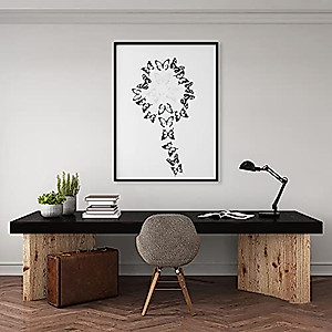 Aulynp 72Pcs Butterfly Wall Decor Stickers Glitter Removable 3D Mural Butterflies for Home Decoration Living Room Kids Bedroom Wall Decals Party Birthday Wedding with Adhesive Dots Black White