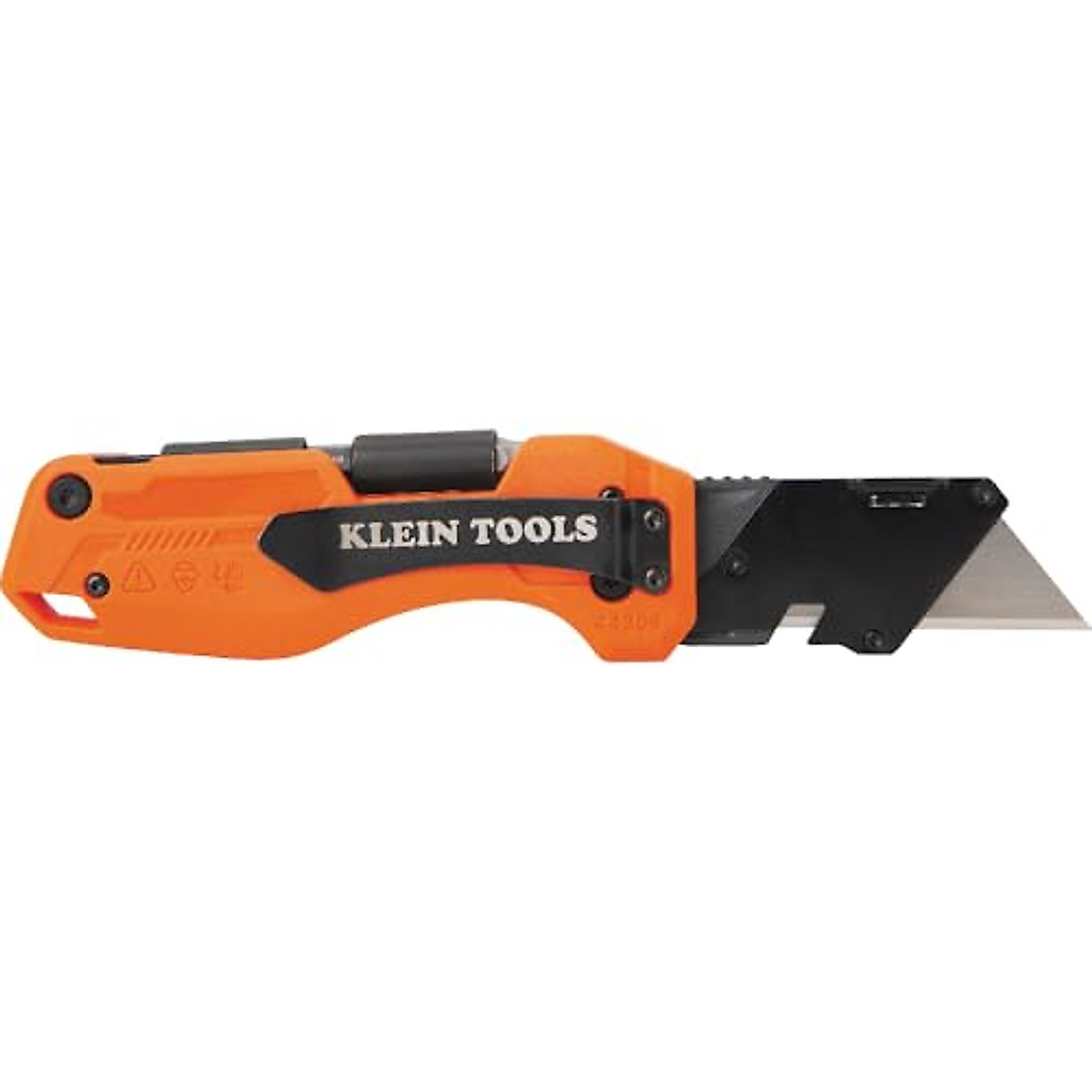Klein Tools 44304 Folding FLICKBLADE Utility Knife, Compact, Removable Impact Driver, 1/4-Inch Nut Driver and 2 Phillips Bit