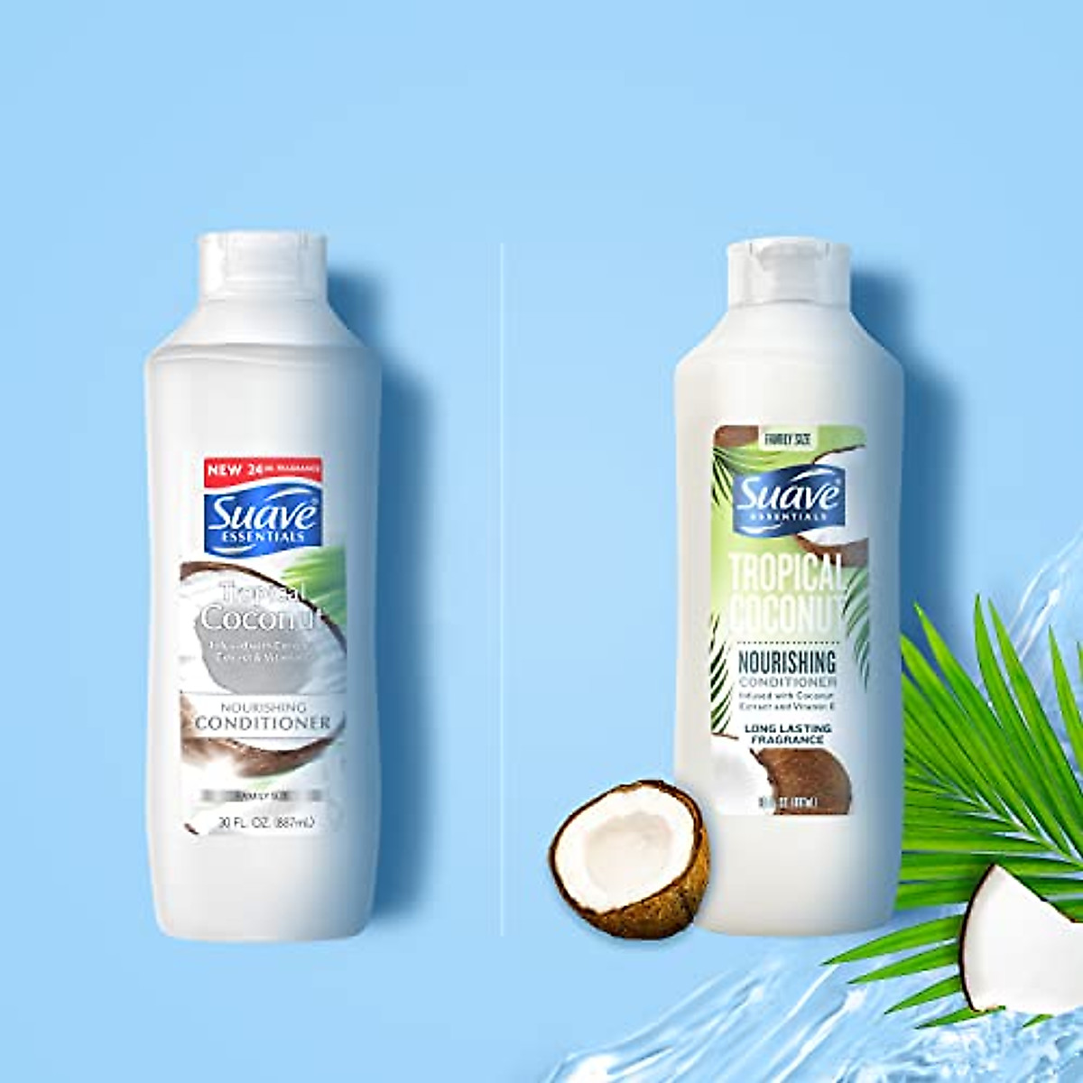 Suave Essentials Nourishing Conditioner for Dry Hair Tropical Coconut Infused with Coconut Extract and Vitamin E 30 oz