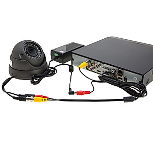 10FT Black Premade BNC Video Power Cable Extension Wire for CCTV, Security Camera, DVR, Surveillance System, All in One Plug & Play Cord