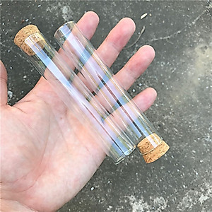22120mm 30ml Empty Glass Transparent Clear Bottles with Cork Stopper Glass Vials Jars Storage Bottles Test Tube Jars 24pcs (24, 30ml)