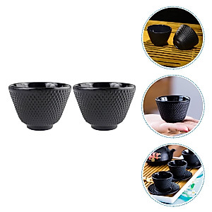 6 Pcs Cast Iron Teacup Tea Cup Traditional Teacups Cast Iron Teaware Restaurant Coffee Mug Sake Cup Mate Cup Mate Tea Beer Bone China Coffee Mugs Japanese Style Teaware Unique Vine