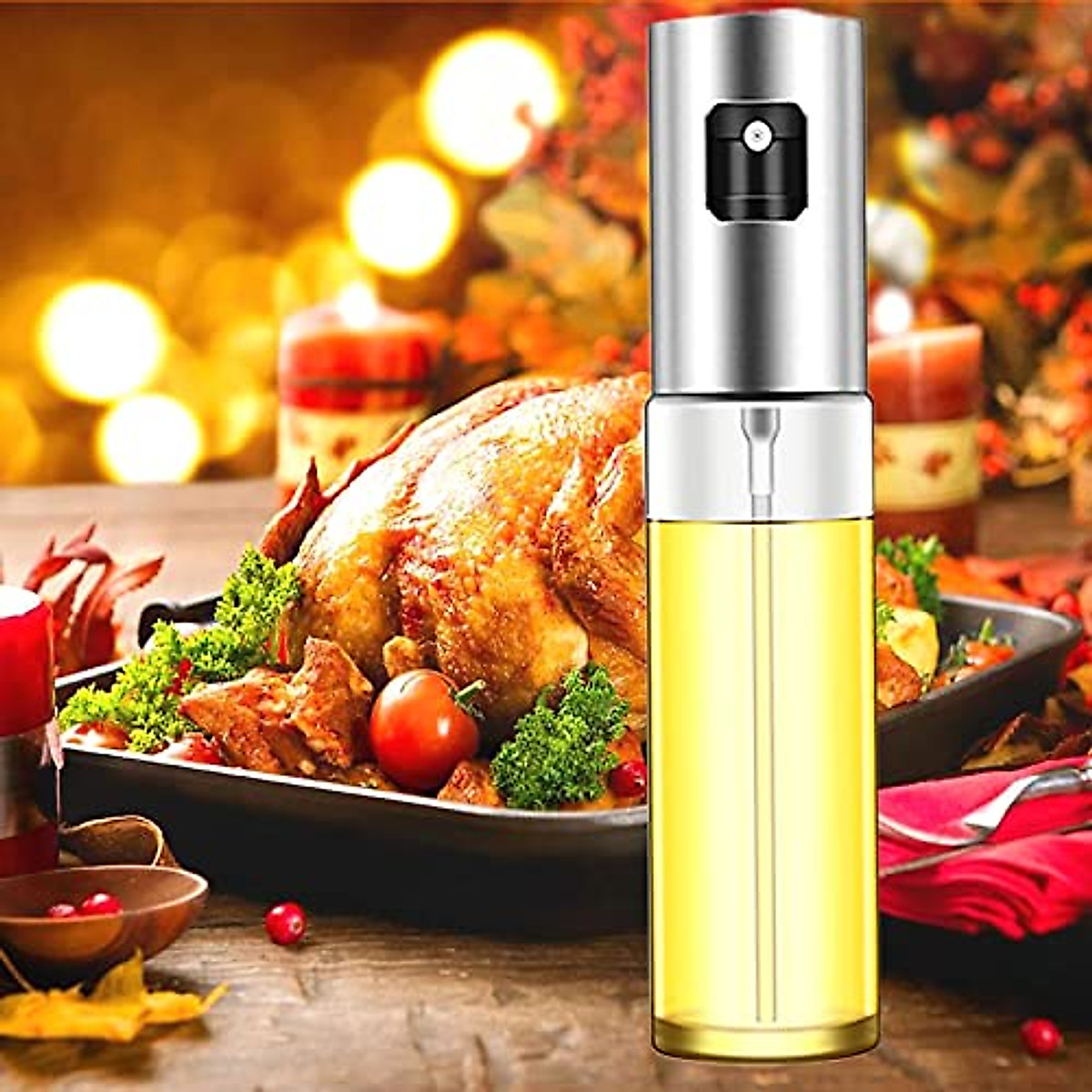 YUAKUOD Oil Sprayer for Cooking, Olive Oil Sprayer, Oil Mister, Oil Sprayer for Air Fryer, Oil Spray Bottle for Salad, BBQ, Kitchen Baking, Roasting