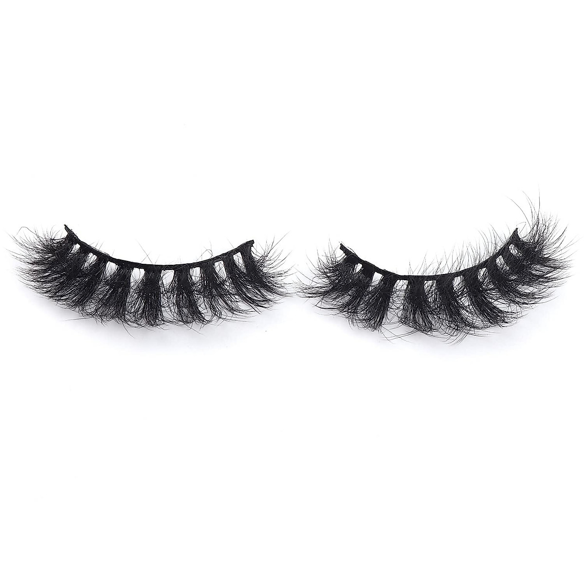 Wleec Beauty Fluffy Mink Lashes 16mm, 3D Fake Eyelashes Thick, Dramatic Eye Lashes Pack (7 Pairs, Black, FM36)