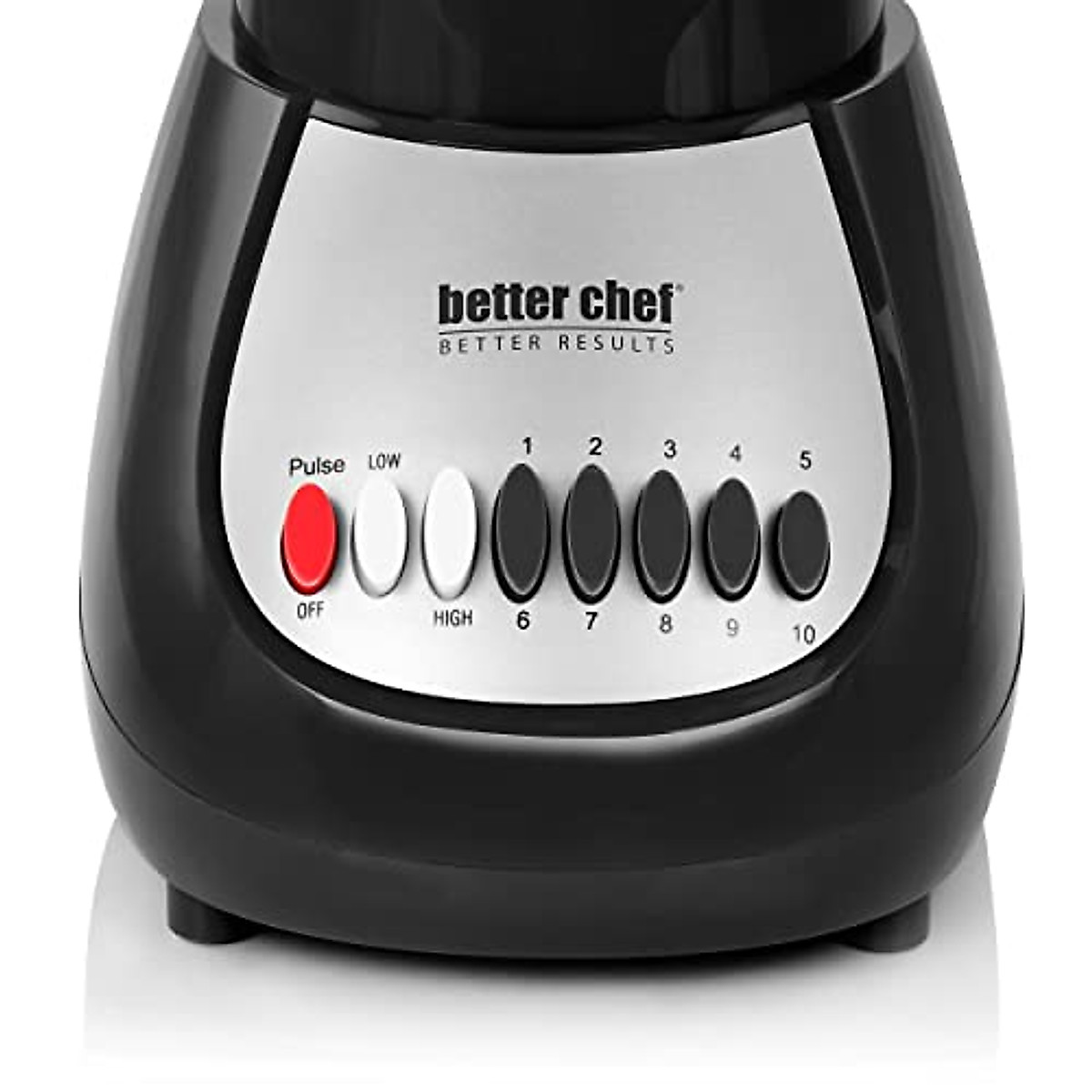 Better Chef Classic 10-speed Blender | 6-cup | BPA-free Acrylonitrile Styrene Polymer Jar (Black)