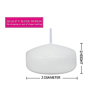 CLCYICEN Floating Candles for Centerpieces，2 Inch White Small Floating Candles for Cylinder Vases, Centerpieces at Wedding, Party, Pool, Holiday