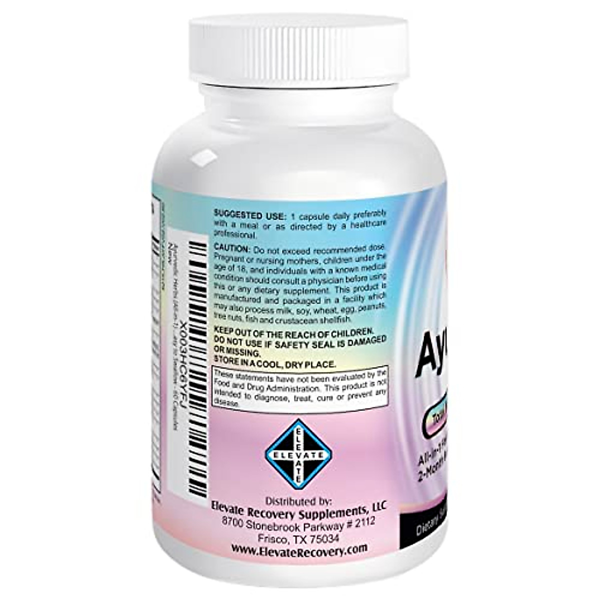 Ayurvedic Herbs (All-in-1) Supplement 2-Month Supply - Ayurveda Mind, Body & Spirit Herbal Blend Complex with 17 Active Ingredients - Natural Ayurvedic Supplements - Easy to Swallow - 60 Capsules