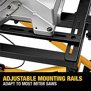DEWALT Miter Saw Stand with Wheels, Collapsible and Portable, Holds Up to 300 lbs (DWX726)
