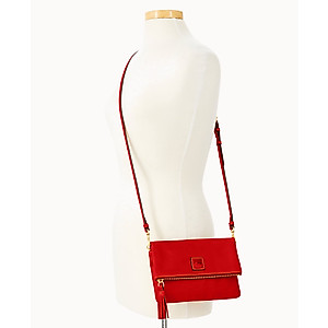 Dooney & Bourke Handbag, Florentine Foldover Zip Crossbody - Red