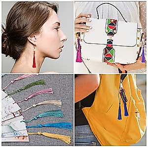 EKIND Silky Floss Tassels, 5-Inch Handmade Soft Craft Mini Tassels for Jewelry Making, Souvenirs, Bookmarks, DIY Crafts (25PCS, Purple)