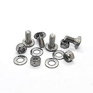 4pcs 784-5581A Carriage Bolts Nuts and Washers Kit Replacement 784-5581A Shave Plate Scraper Bar (5/16-18) 5/8"