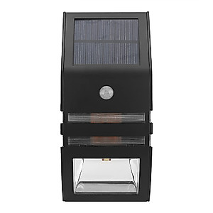 Zerodis Solar Wall Light, Polycrystalline Silicon Solar Panel Illumination Equitment Stainless Steel Casing Solar Power Motion Sensor Lamp for Use in Garages Corridors Patio (3)