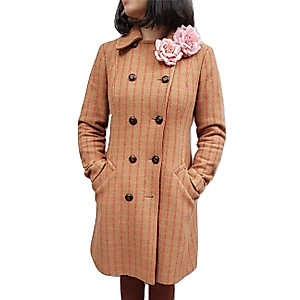 M&S Schmalberg Silk Rose Fabric Flower Pin Brooch - Hand-made in New York's Garment Center (American Made) (Pink Silk)