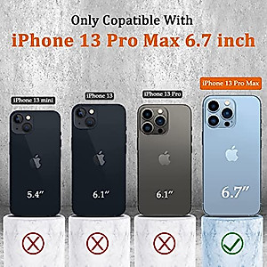 FUNMIKO iPhone 13 Pro Max Case with Screen Protector,Mili-Grade Heavy Duty Protection Pass 21ft. Drop Tested Slim-fit Clear Cover Protective Phone Case for Apple iPhone 13 Pro Max 6.7" Light Pink