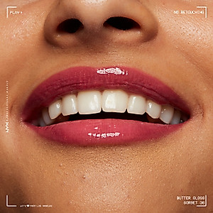 NYX PROFESSIONAL MAKEUP Butter Gloss, Non-Sticky Lip Gloss - Sorbet (Vibrant Coral)