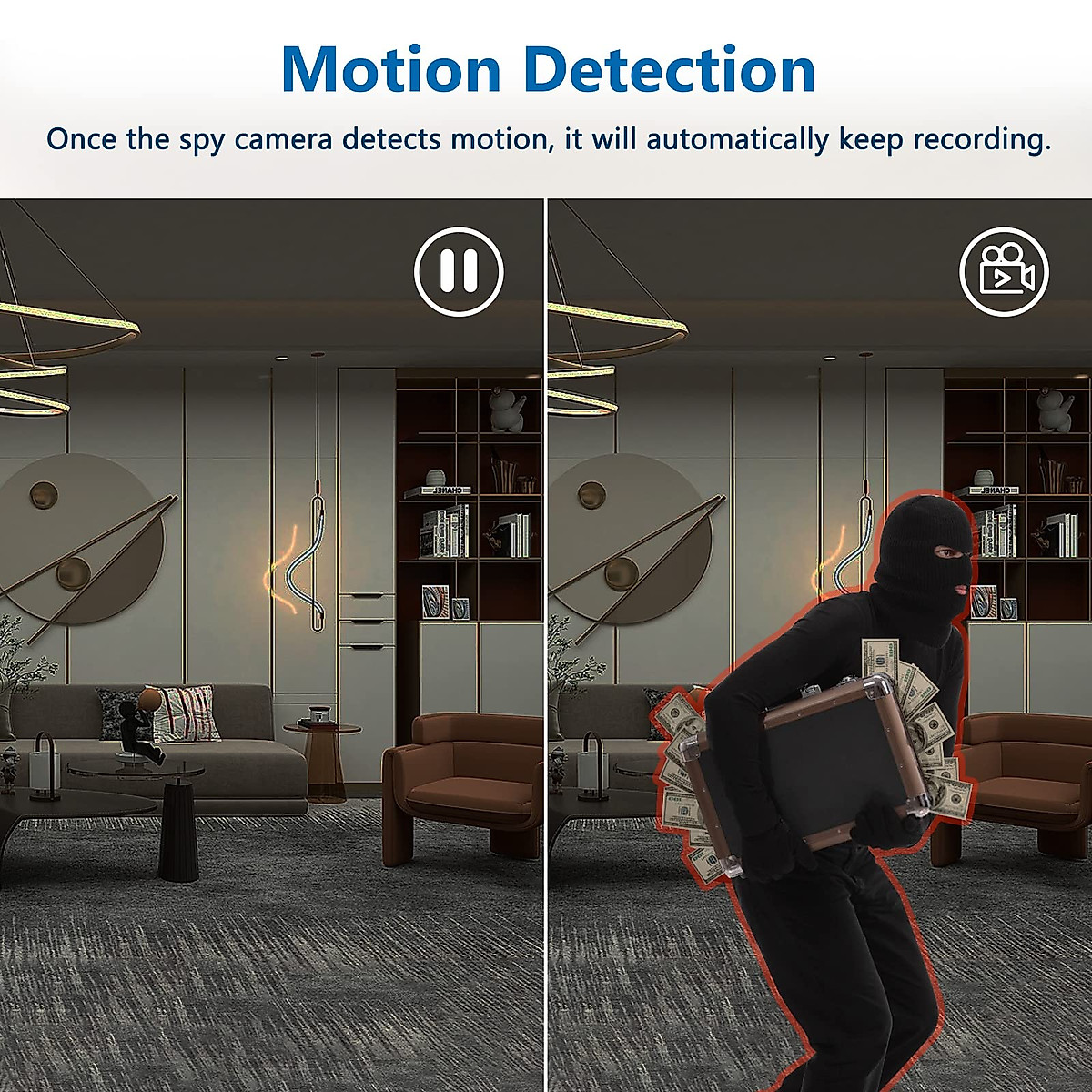 Spy Camera HD 1080P Mini Hidden Camera with 32G Card Small Camera Nanny Cam with Night Vision Hidden Spy Cam for Home Indoor Outdoor