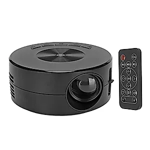 Mini Kids Projector, Home Theater Movie Projector Portable Video Projector TFT LCD Built in 4? 2W Speakers,for Kids Christmas New Year Gifts, Black