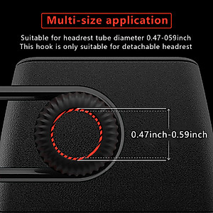 Fogfar 2 Pack Car Headrest Hanger Holder, Car Seat Multi-functional Hidden Hook, Car Universal Back Seat Storage Holder Hooks, Car Interior Storage, for Purse, Backpacks, Shopping Bags (Black)