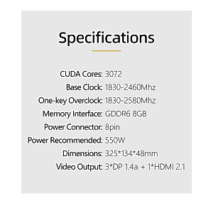 ASPIRING Colorful GeForce RTX 4060 Ultra W OC 8GB 128bit Multicolor Gradient Graphics Card D6 Gaming Video Card RTX4060 Desktop GPU