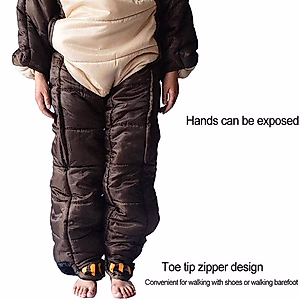 JOTOUCH Wearable Sleeping Bag 3 Season Bear-Shaped Sleeping Bag Camping Adults Full Body Sleep Pouch for Camping,Traveling, Hammocks, Hiking, Backpacking, Lounging(XL)