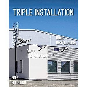 Favorwe Solar Street Lights Outdoor 450W - 32500 Lumens LED Street Light Waterproof Solar Dusk to Dawn Powered with Remote Control Solar Street Light for Parking Lot, Yard, Garden, Patio, Stadium