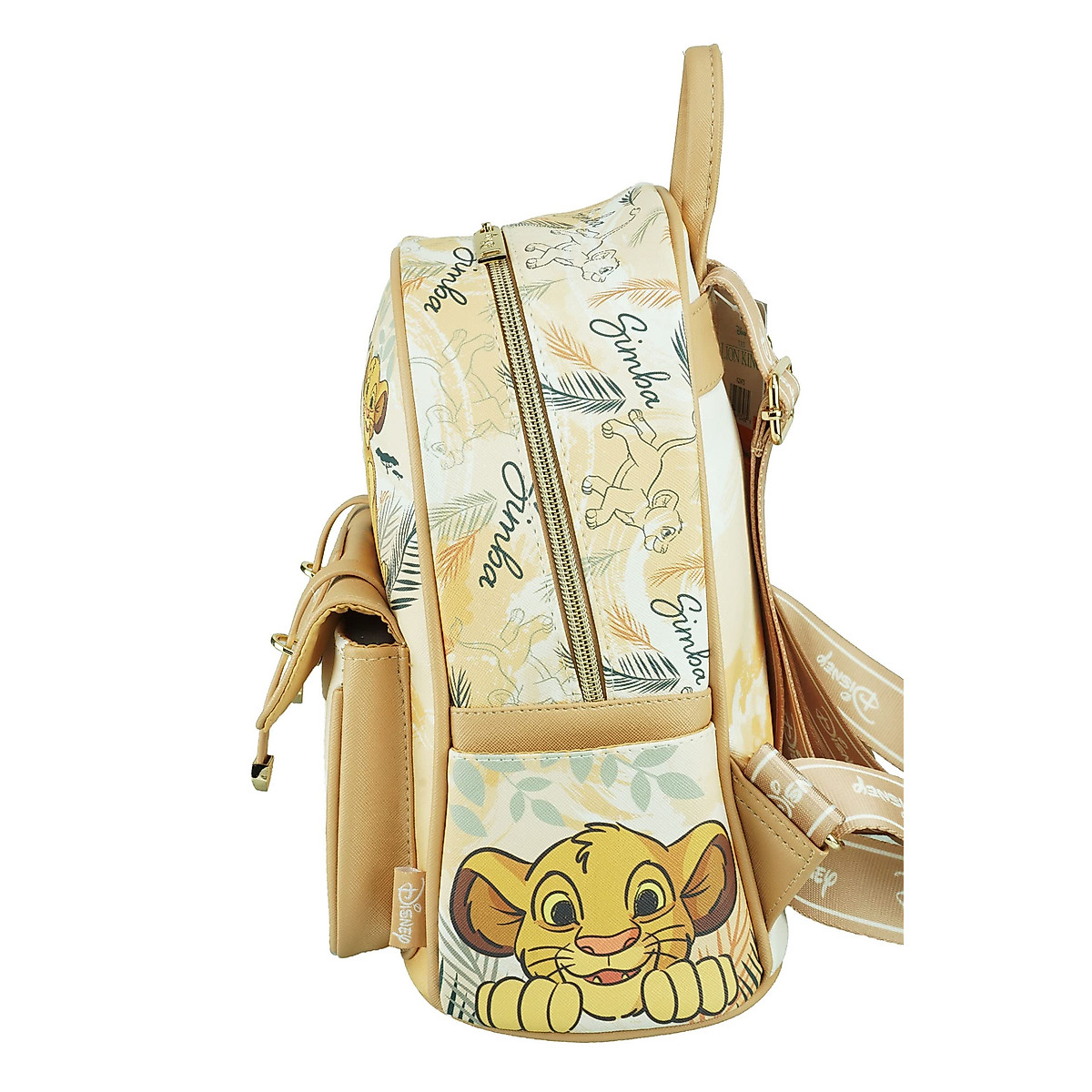 Disney The Lion King Simba and Nala Wondapop 11 Inch Vegan Leather Mini Backpack