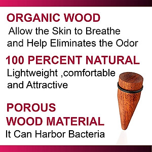 bodyjewellery 1 3/16 inch 30mm Organic Rose wood Ear large Gauges s Stretching Tapers Plugs ADDR Piercing 2Pcs