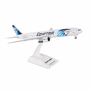 Daron Skymarks Egypt Air 777-300 Airplane Model with Gear Regular SU-GDL (1/200 Scale)
