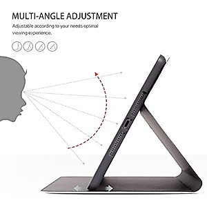 Case for All-New Fire 7 Tablet and Fire 7 Kids (12th Gen,2022 Release),Multi-Angle Viewing Leather Stand Folio Cover with Auto Wake/Sleep for Amazon Kindle Fire 7 inch 2022,Running Black Horse