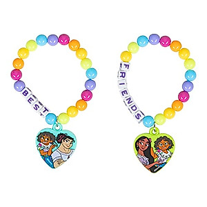 LUV HER Encanto Girls BFF 6 Piece Toy Jewelry Box Set with 2 Rings, 2 Bead Bracelets and Snap Hair Clips Ages 3+