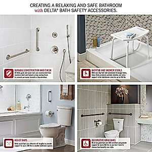 Delta Faucet 41818-BL Contemporary Concealed Screw ADA-Compliant Decorative Grab Bar, 18", Matte Black, 18 In