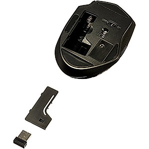 Amazon Basics Ergonomic Wireless PC Mouse - DPI adjustable - Black