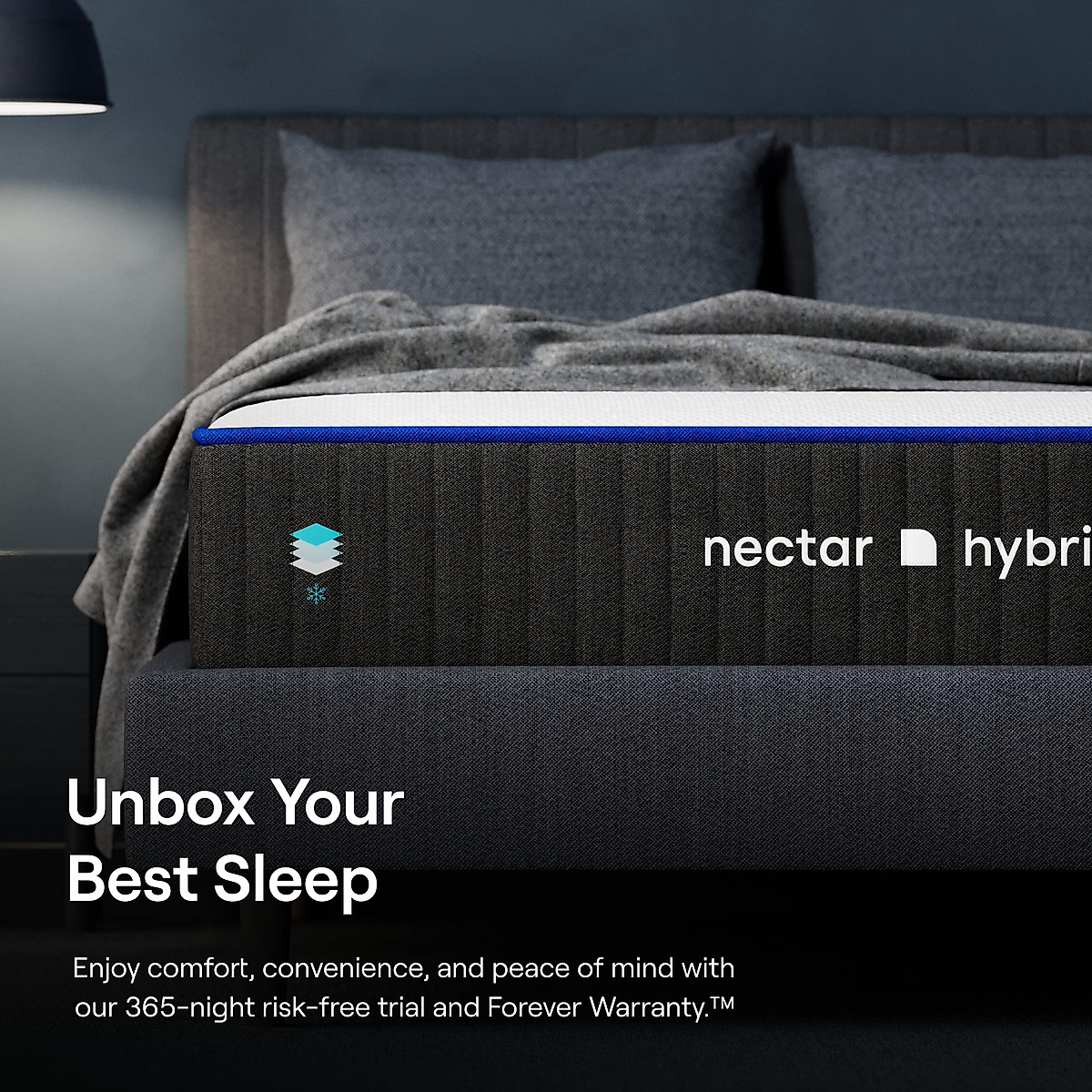 Nectar Hybrid Twin XL Mattress 12 Inch - Medium Firm Gel Memory Foam - Steel Springs - Cooling Technology - 365-Night Trial - Forever Warranty White