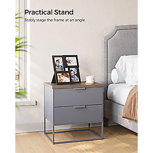 SONGMICS 4x6 Collage Picture Frames, Family Photo Collage Frame Set of 4 for Wall Decor, Glass Front, Wall Hanging or Tabletop, Ink Black