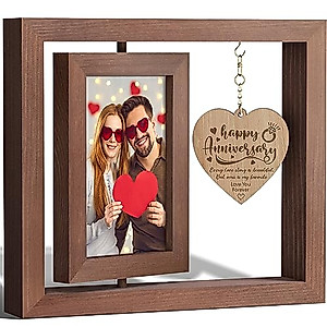 Anniversary Gifts for Him Her Wedding Anniversary Gifts for Wife Husband Couple Gifts, Happy Anniversary Picture Frame for 4x6 Photos, 1-99 Years 50th Anniversary Decorations for Girlfriend Boyfriend