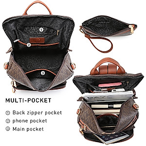 MKP COLLECTION Women Fashion Backpack Purse Convertible Large Ladies Rucksack Versatile Travel Shoulder Bags Handbag Set with Tassel (2pcs)