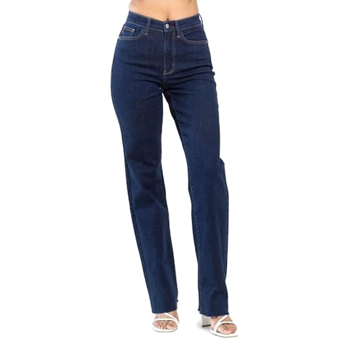 Judy Blue Women's High Waist Vintage Straight Jeans (9, Dark)