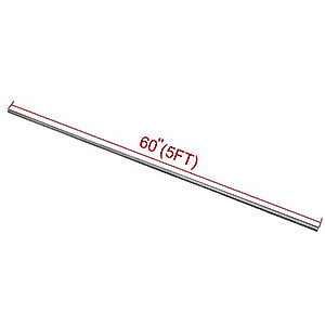 TMS 5FT European Modern Satin Stainless Steel Sliding Barn Wood Door Closet Hardware