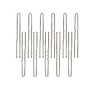 ForPro Professional Collection Hair Pins (320-Count Approx), Brown, 3" L, Ball-Tipped, Crimped, Non-Damaging, 1 Lb.