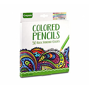 Crayola Colored Pencils For Adults (50 Count), Deluxe Art Pencil Set, Easter Gifts [Amazon Exclusive]