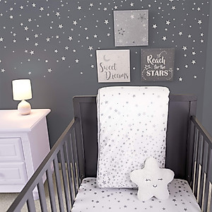 Trend Lab Sprinkle Stars 3 Piece Crib Bedding Set, Gender-Neutral Color Palette, Includes Quilt, Fitted Crib Sheet and Skirt