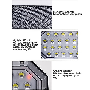 01 Body Induction Wall Lamp, 160° Automatic Rotating Powerful Dustproof Solar Wall Lamp 4 Working Modes for Courtyard Garden for Home for Lighting for Decoration