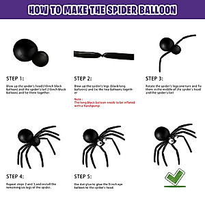 KORHONEN Halloween Balloon Garland Arch Kit, Halloween Birthday Party Decorations Includes Halloween Purple Black Confetti Balloons Halloween Foil Balloon and Happy Halloween Banner Indoor Outdoor